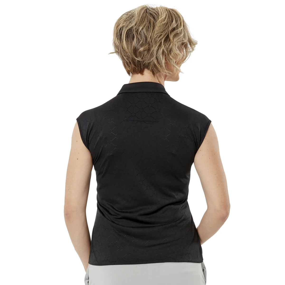 Nancy Lopez Golf Optic Sleeveless Polo Black